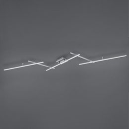 Trio Arvin RGBW LED Deckenleuchte mit Dimmer und CCT B: 245 H: 8,5 T: 50 cm, nickel matt 628410507