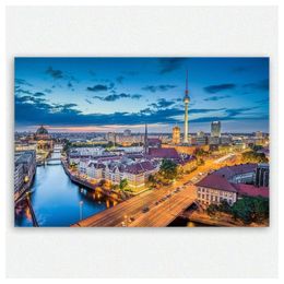 Bilderdepot24 Leinwandbild Berlin Skyline Deutschland