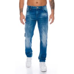 Cipo & Baxx Cipo & Baxx Slim-fit-Jeans Herren Jeans Hose im dezenten Look mit dicken Nähten Hochwertige Nahtverzierung und perfekter Tragekomfort