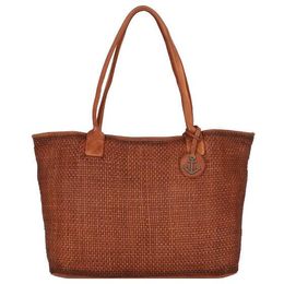 Harbour 2nd Soft Weaving Grace Shopper Tasche Leder 40 cm charming cognac