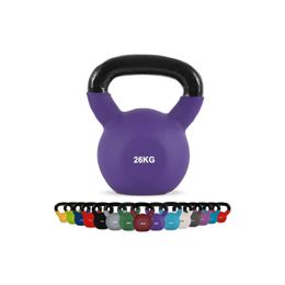 MSPORTS® Kettlebell Kettlebell Professional Neopren 2 – 30 kg inkl. Übungsposter