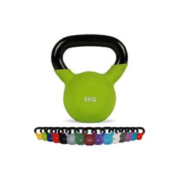 MSPORTS® Kettlebell Kettlebell Professional Neopren 2 – 30 kg inkl. Übungsposter