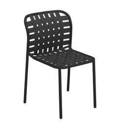 Emu - Yard Gartenstuhl - schwarz, grauschwarz/Sitz elastische Gurte grauschwarz/BxHxT 51x81x57cm/Gestell schwarz