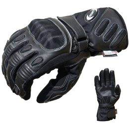 PROANTI Motorradhandschuhe speziell für Regenwetter und den Winter geeignet, wasserdicht, schwarz