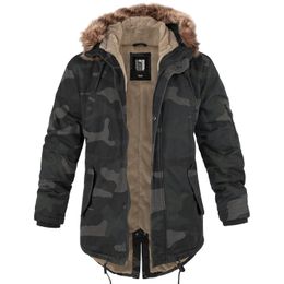 bw-online-shop Fishtail Winterparka mit Futter darkcamo, Gr&ouml;&szlig;e 3XL