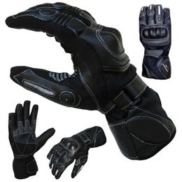 PROANTI Motorradhandschuhe speziell für Regenwetter im Sommer, wasserdicht mit Visierwischer, schwarz