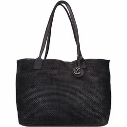 Harbour 2nd Soft Weaving Grace Shopper Tasche Leder 40 cm dark ash