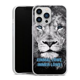 DeinDesign Handyhülle Löwe Offizielles Lizenzprodukt TSV 1860 Lion ELIL, Apple iPhone 13 Pro Silikon Hülle Bumper Case Handy Schutzhülle, weiß
