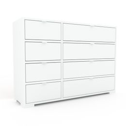 MYCS Sideboard Weiß - Designer-Sideboard: Schubladen in Weiß - Hochwertige Materialien - 115 x 81 x 34 cm, Individuell konfigurierbar