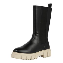 ABOUT YOU Boots Damen Größe 41 creme / schwarz Winterschuhe