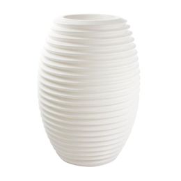 Serralunga - Top Pot Hard Pflanzentopf - weiß/spinngefärbt/H x Ø 100x75cm/UV-Schutz/100% recycelbar