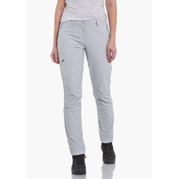 Schöffel Outdoorhose SCHÖFFEL "Pants Ascona" Gr. 48, Kurzgrößen, grau (9180, grau) Damen Hosen Sporthosen