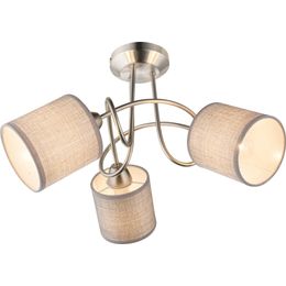 Globo Paco Deckenleuchte Nickel-Matt, 3-flammig