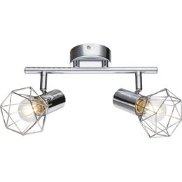 Globo Xara Deckenspot Chrom, 2-flammig