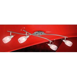 Globo FLORITA Strahler Chrom, Nickel-Matt, 4-flammig