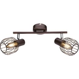 Globo Akin Deckenstrahler Braun, 2-flammig