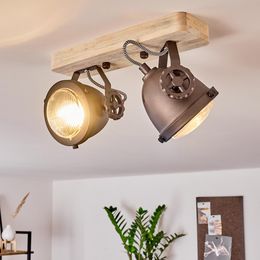 hofstein Herford Deckenleuchte Holz hell, 2-flammig