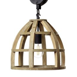 BRILLIANT LEUCHTEN Brilliant Matrix Wood Pendelleuchte Schwarz, 1-flammig