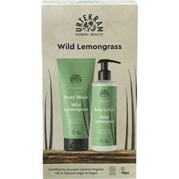 Urtekram Pflege Wild Lemon Grass Geschenkset Body Wash 200 ml + Body Lotion 245 ml