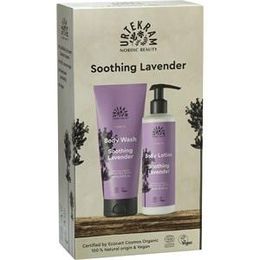 Urtekram Pflege Soothing Lavender Geschenkset Body Wash 200 ml + Body Lotion 245 ml