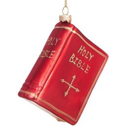 BRUBAKER Christbaumschmuck Mundgeblasene Weihnachtskugel Rote Bibel