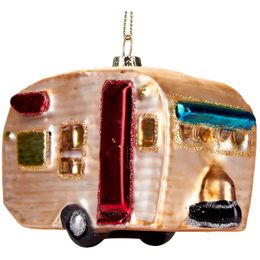 BRUBAKER Christbaumschmuck Mundgeblasene Weihnachtskugel Retro Wohnwagen