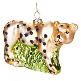 BRUBAKER Christbaumschmuck Kunstvolle Baumkugel Majestätischer Leopard