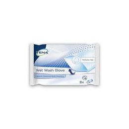 TENA WET Wash Glove parfümfrei 15x23 cm blau 8 St