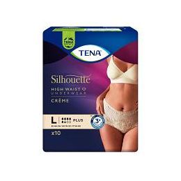 TENA SILHOUETTE Plus L creme Inkontinenz Pants 4X10 St