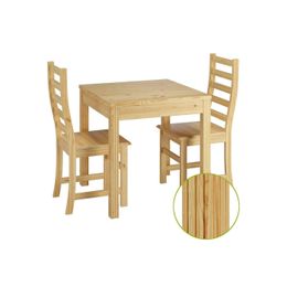 ERST-HOLZ Essgruppe Schöne Essgruppe mit Tisch und 2 Stühle Kiefer natur Massivholz