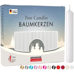 BRUBAKER Tafelkerze Baumkerzen aus Wachs (1 Packung Christbaumkerzen