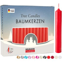 BRUBAKER Tafelkerze Baumkerzen aus Wachs (100er Pack Christbaumkerzen