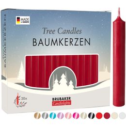 BRUBAKER Tafelkerze Baumkerzen aus Wachs (1 Packung Christbaumkerzen