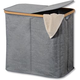 Kesper® Wäschesortierer, mit zwei Fächern, aus strapazierfähigem Polyester, grau
