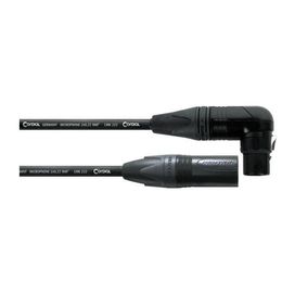 Cordial CPM 5 FRM - 5,0 m, NEUTRIK Winkel-XLR female schwarz / XLR male schwarz