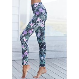 Kangaroos Leggings mehrfarbig Gr. 32/34 für Damen. Mit Allover-Druck. Nachhaltig.