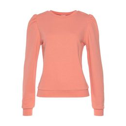 Lascana Sweatshirt papaya Gr. 32/34 für Damen. Mit Rundhals. Figurumspielend. Nachhaltig.