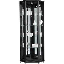 Fif Möbel Eckvitrine FIF MÖBEL Schränke Gr. B/H/T: 71 cm x 172 cm x 50 cm, schwarz Eckvitrinen