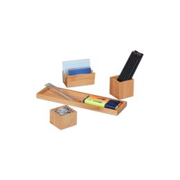 Relaxdays Organizer Schreibtisch Organizer Set 4-teilig