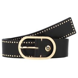 b.belt Fiesta Nietengürtel Leder black 95 cm