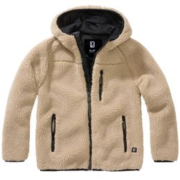 Brandit Kids Teddyfleecejacket Hood camel, Größe S/122-128
