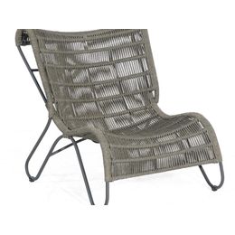 MUESING GMBH & CO KG Lounge-Comfort-Sessel Ritz Kunststoffgef lecht Polyrope grau/Alu SonnenPartner