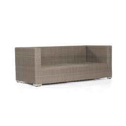 MUESING GMBH & CO KG Lounge-Sofa Residence 2-Sitzer PE-Kunsts toffgeflecht stone-grey Aluminium-Gestel