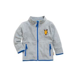 Playshoes Fleecejacke 'DIE MAUS' Jungen Größe 140 blau / gelb / grau