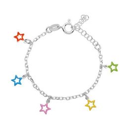 UNIQUE Armband für Kinder 925 Silber mit bunten Sternen