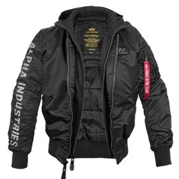 Alpha Industries MA-1 D-Tec SE Fliegerjacke black/reflective, Größe M