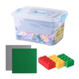 Katara Konstruktionsspielsteine XL Box-Set mit 1264 Bausteinen + 2 Platten + Box