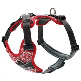 Hunter - Harness Divo Reflect - Hundegeschirr Gr Hals 19-32 cm - Bauch 34-47 cm rot/grau