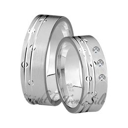 Trauringe123 Trauring Hochzeitsringe Verlobungsringe Trauringe Eheringe Partnerringe aus 925er Silber mit Stein