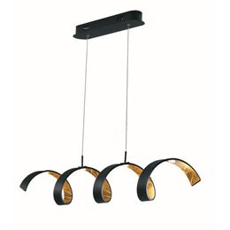 Lutec HELIX Pendelleuchte Gold, Schwarz, 4-flammig